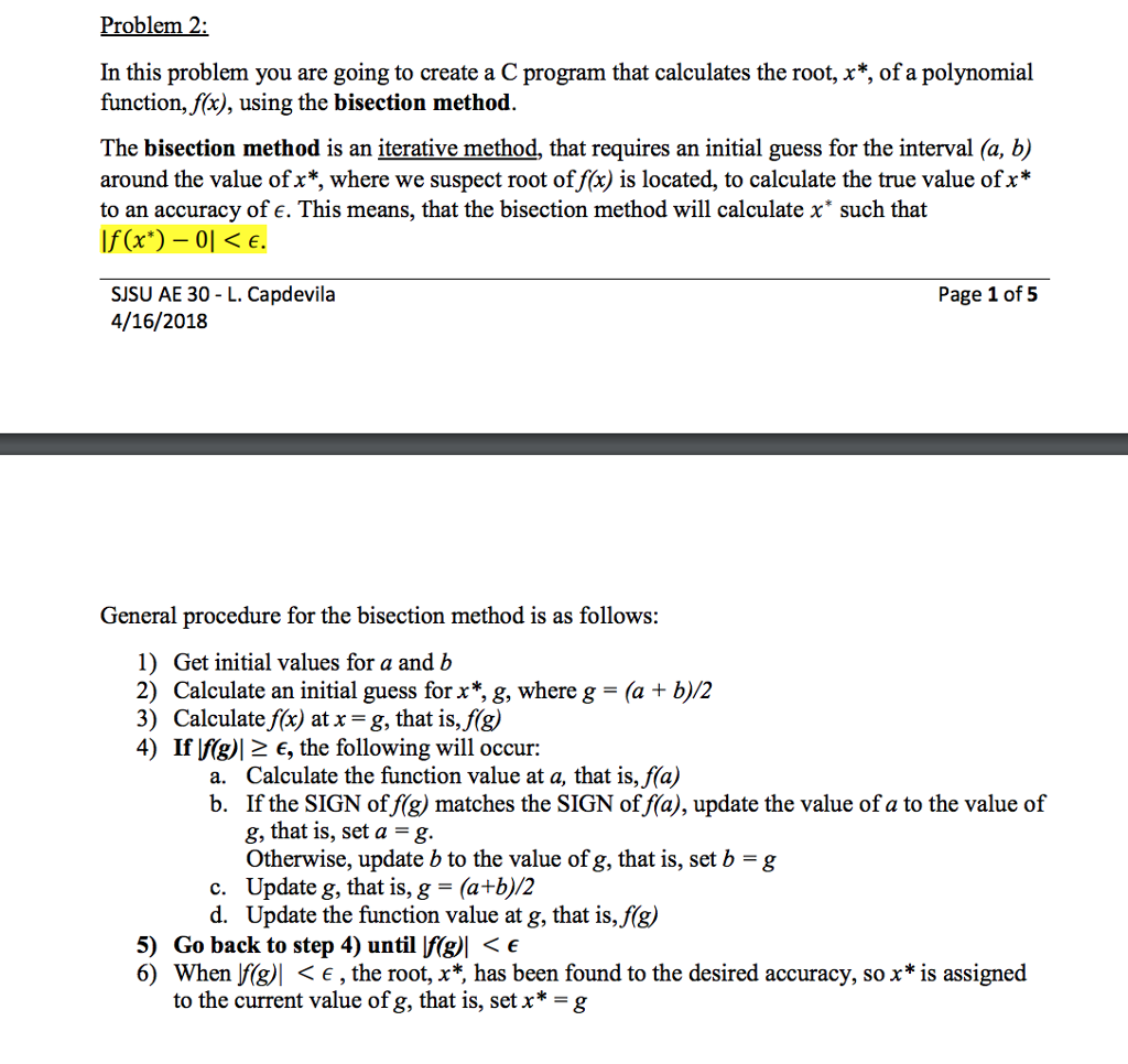 Problem 2 In this problem you are going to create a C | Chegg.com