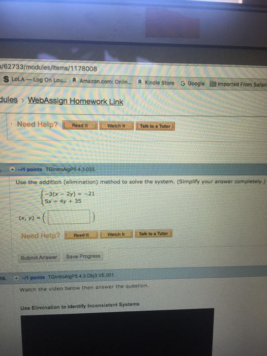 Solved Use the addition (elimination) method to solve the | Chegg.com