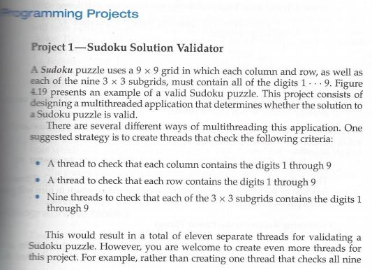 Read Through The Programming Project Sudoku 