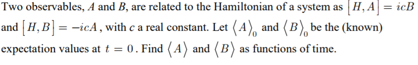 Solved Two observables, A and B, are related to the | Chegg.com