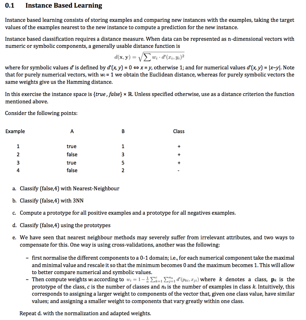 Example Class 1 1 true false true false 2 3 4 a. | Chegg.com