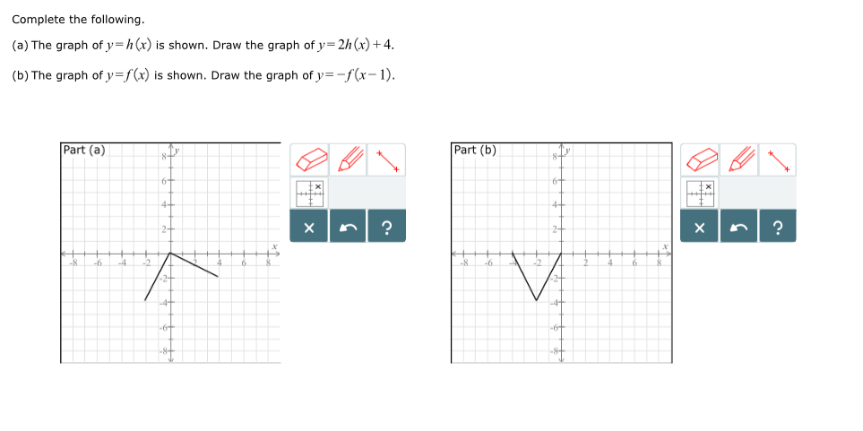 Solved Complete The Following The Graph Of Yhx Is