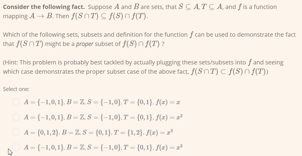 Solved Consider the following fact. Suppose A and B are | Chegg.com