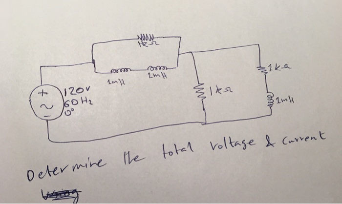 Solved Determine the total Voltage & Current | Chegg.com
