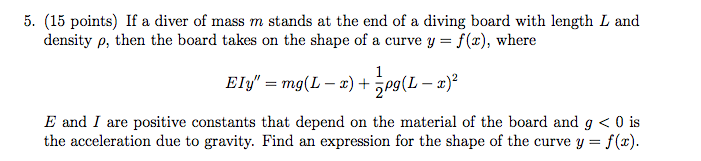 Solved If a diver of mass m stands at the end of a diving | Chegg.com