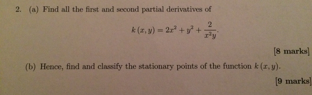 Solved 2. (a) Find all the first and second partial | Chegg.com