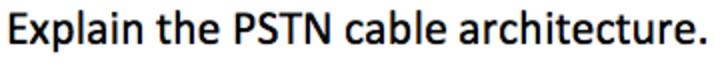 Solved Explain the PSTN cable architecture. | Chegg.com