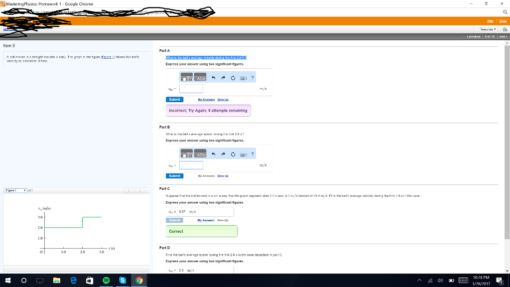 Solved A ball arrows n a straight line the x-axis. The graph | Chegg.com