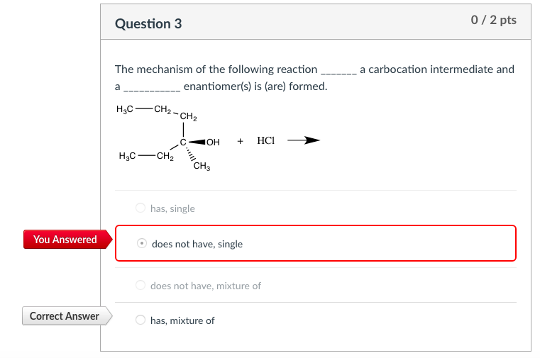 Solved Question3 0/2 pts The mechanism of the following | Chegg.com Solved Question3 0/2 pts The mechanism of the following | Chegg.com