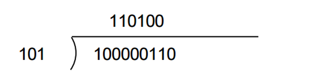 Solved 101 110100 100000110 | Chegg.com