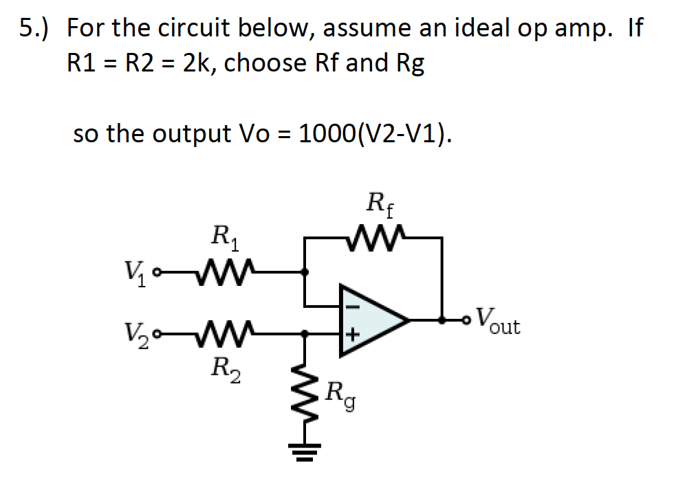 Solved For the circuit below, assume an ideal op amp. If R1 | Chegg.com