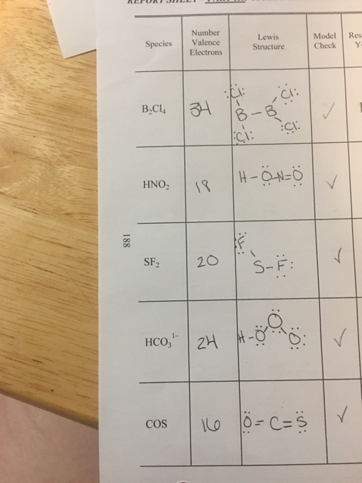 Solved Number Lewis Species Valence Structure Electrons B,C | Chegg.com