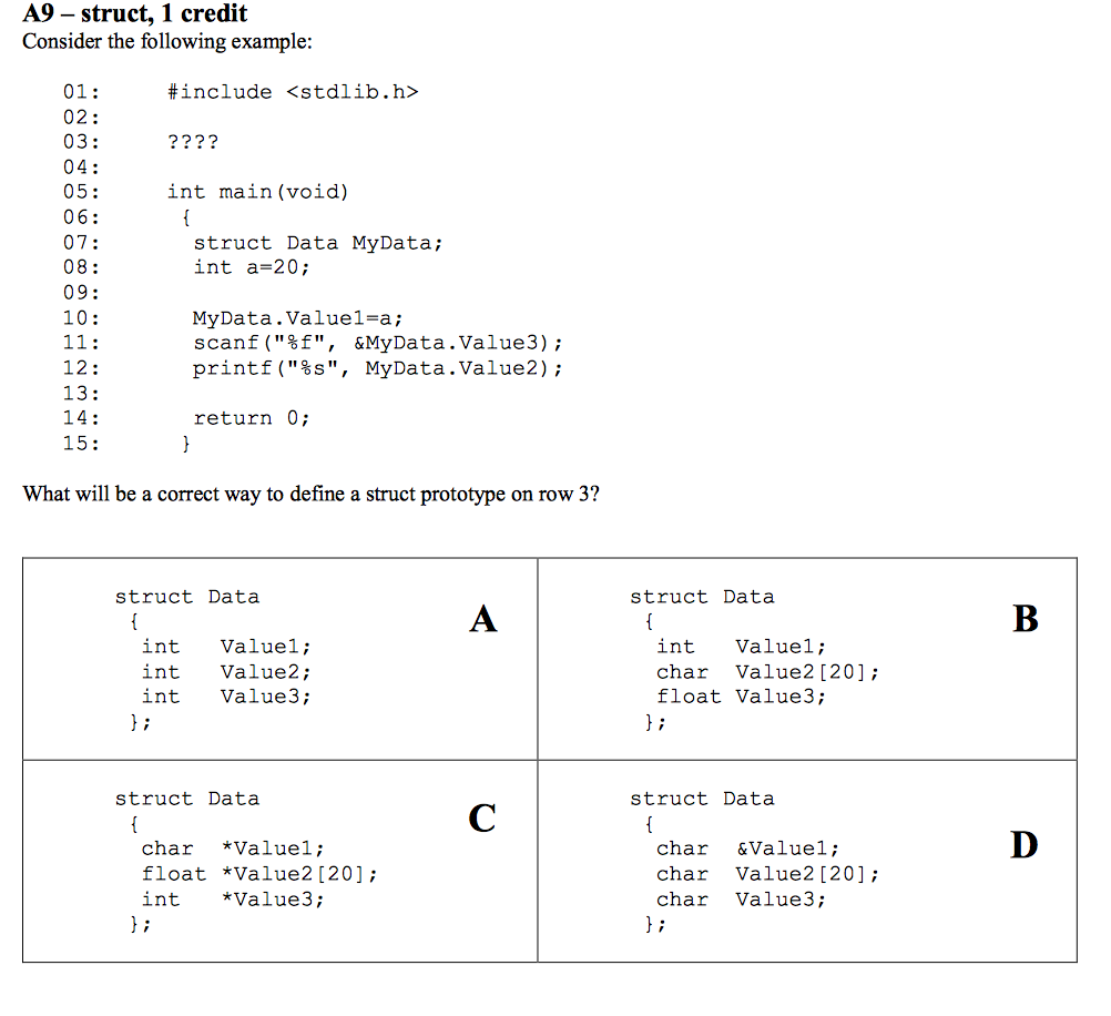 Solved Consider the following example: 01: #include 02: | Chegg.com