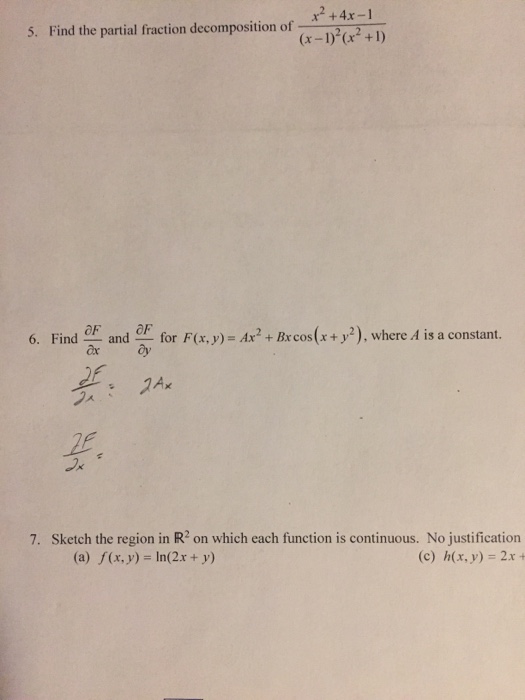 Solved Find the partial fraction decomposition of x^2 +4x | Chegg.com