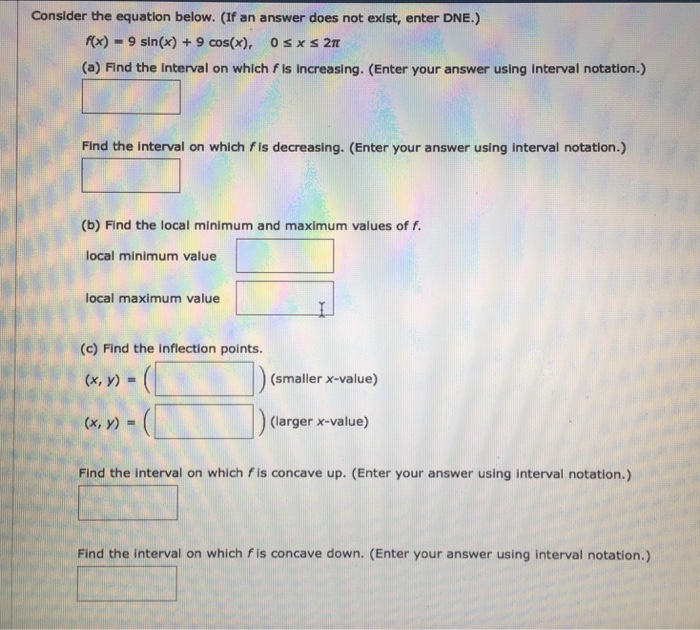 Solved Consider the equation below. (If an answer does not | Chegg.com