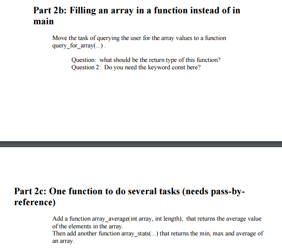 Solved Part 2a: Calculating the Maximum and Minimum of an | Chegg.com