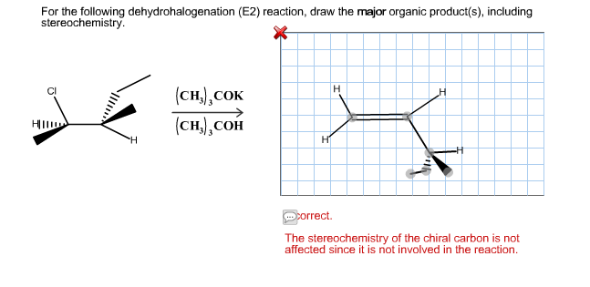 Solved For the following dehydrohalogenation (E2) reaction, | Chegg.com