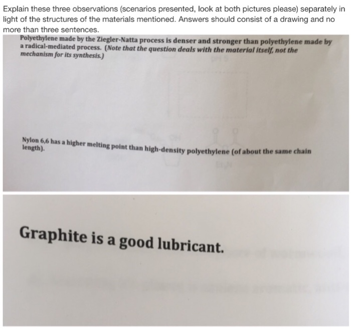Solved Explain these three observations (scenarios | Chegg.com