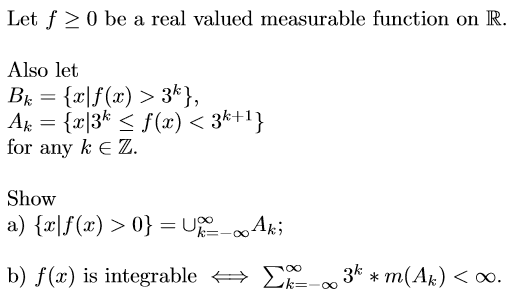 Solved Let F 20 Be A Real Valued Measurable Function On R