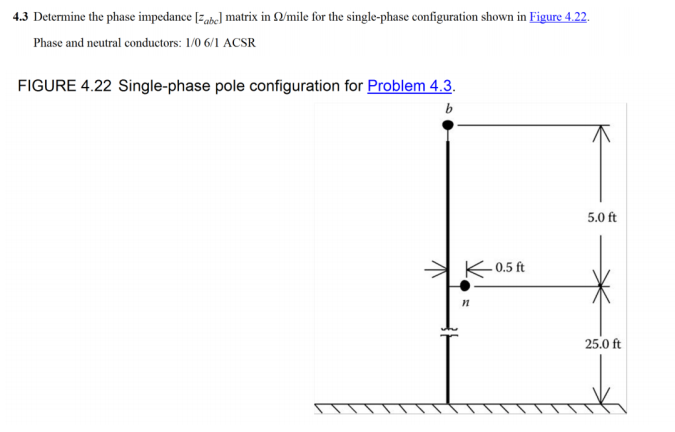 5.3 Determine the phase admittance matrix in uS/mile | Chegg.com