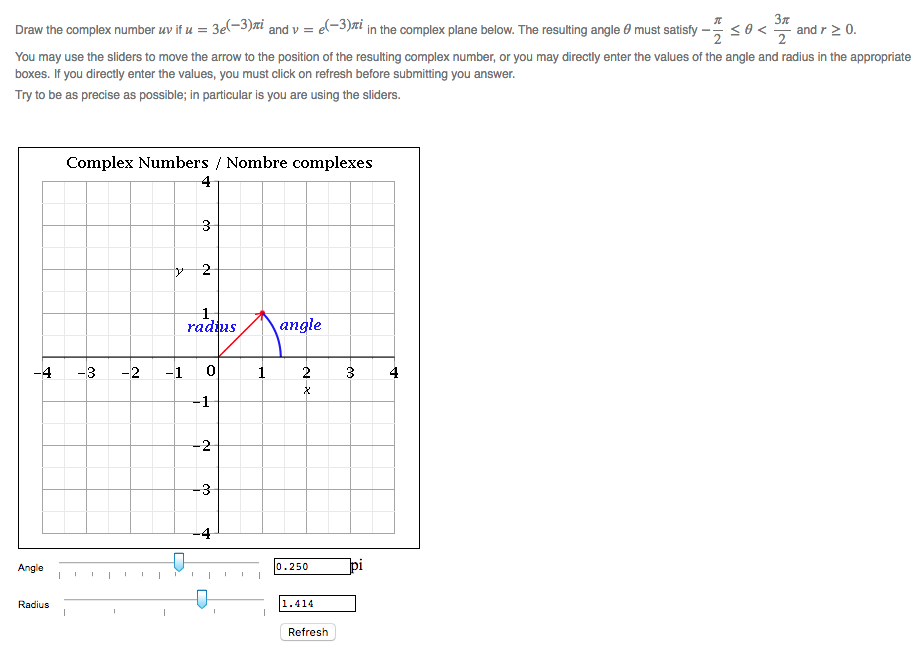 Solved Draw the complex number uv if“-3d-3 ti ard v =d-3tǐ | Chegg.com