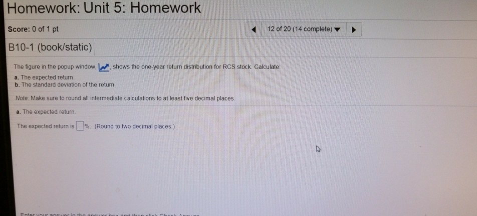 Solved Homework: Unit 5: Homework Score: 0 of 1 pt B10-1 | Chegg.com