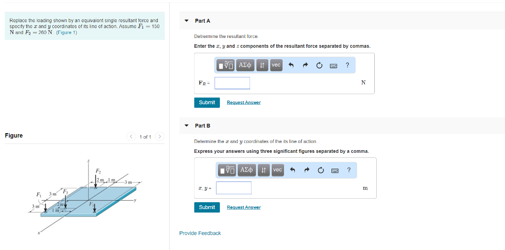 Solved Replace the loading shown by an equivalent single | Chegg.com