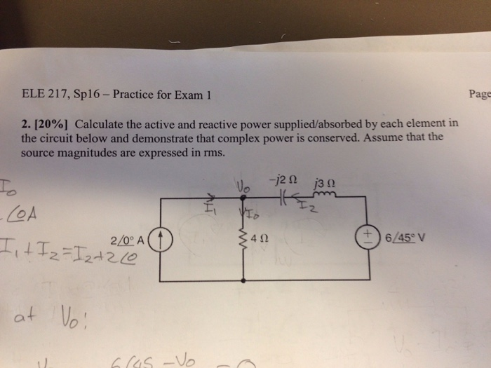 Solved Calculate The Active And Reactive Power 