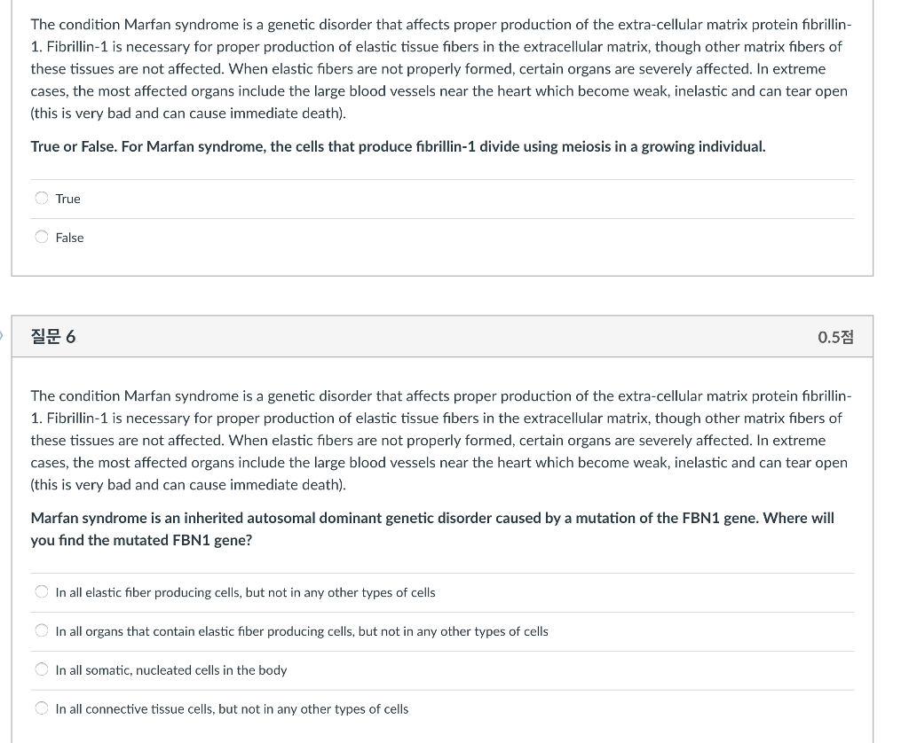 Solved The condition Marfan syndrome is a genetic disorder | Chegg.com