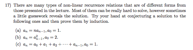 Solved There are many types of non-linear recurrence | Chegg.com