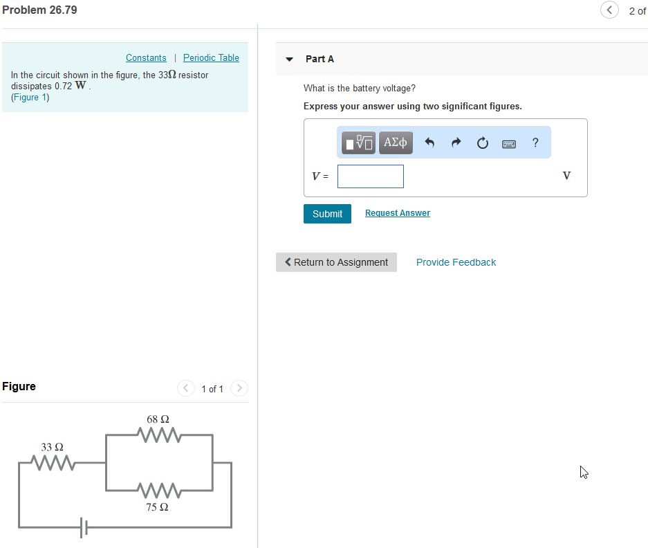 Solved Problem 26.79 2 of Constants Periodic Table PartA In | Chegg.com