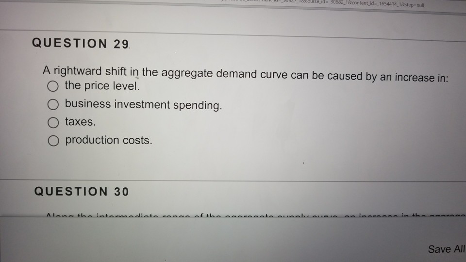 Solved QUESTION 26 A decrease in aggregate supply can result | Chegg.com