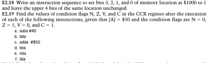 Solved Write an instruction sequence to set bits 3, 2, 1, | Chegg.com