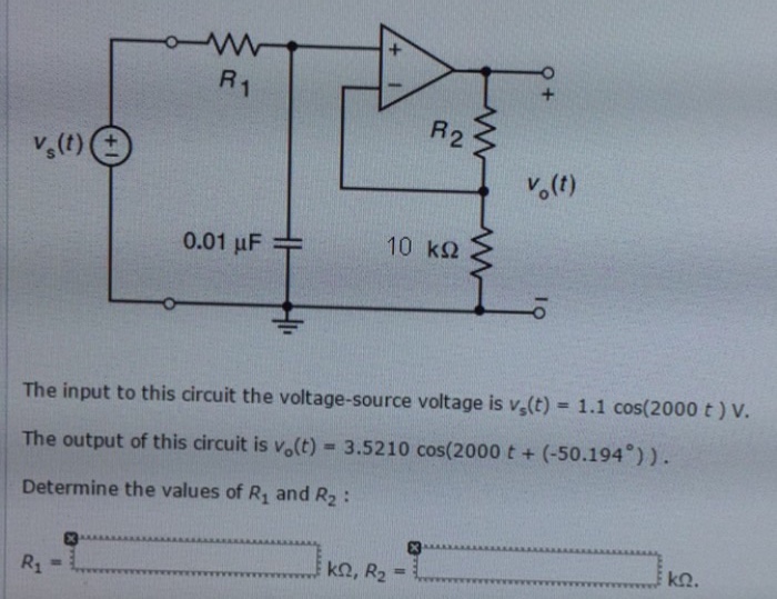 Solved Vs(t)(± 2 o(t) 0.01 μF : 10 kΩ The input to this | Chegg.com