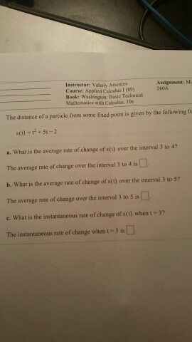 Solved the distance of a particle from some fixed point is | Chegg.com