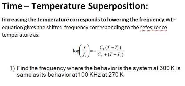 Solved Time - Temperature Superposition: Increasing the | Chegg.com