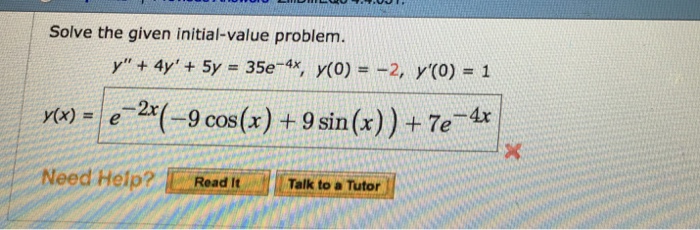 Solved: Solve The Given Initial-value Problem. Y" + 4y' + ... | Chegg.com