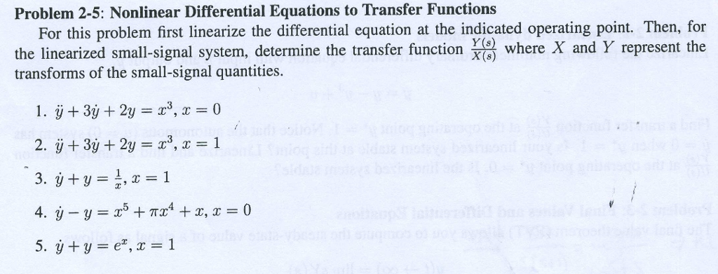 Solved Problem 2-5: Nonlinear Differential Equations to | Chegg.com