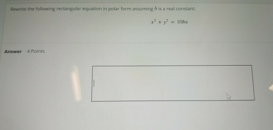 Solved Rewrite the following rectangular equation in polar | Chegg.com