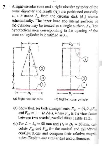 Solved A right circular cone and a right-circular cylinder | Chegg.com