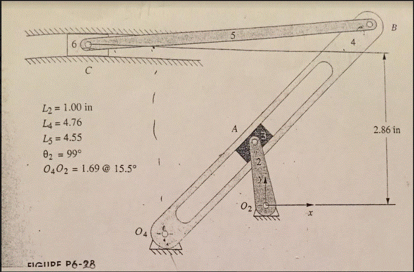 Solved The figure shows a quick-return mechanism with the | Chegg.com