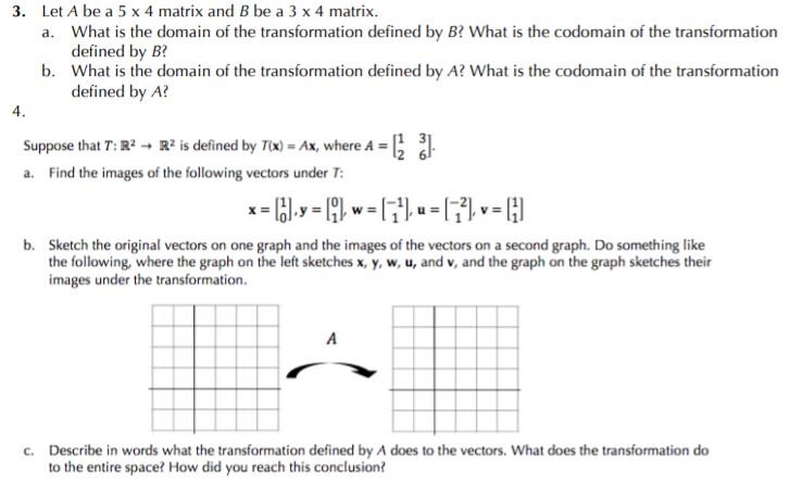 Solved 3. Let A be a 5 x 4 matrix and B be a 3 x 4 matrix. | Chegg.com