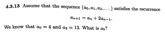 Solved Assume that the sequence (a0, a1, a2,...) satisfies | Chegg.com