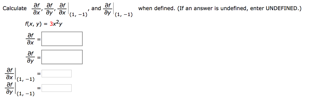 Solved Calculate partial differential f/partial differential | Chegg.com