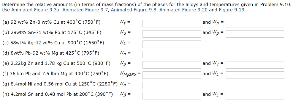 Determine the relative amounts (in terms of mass | Chegg.com