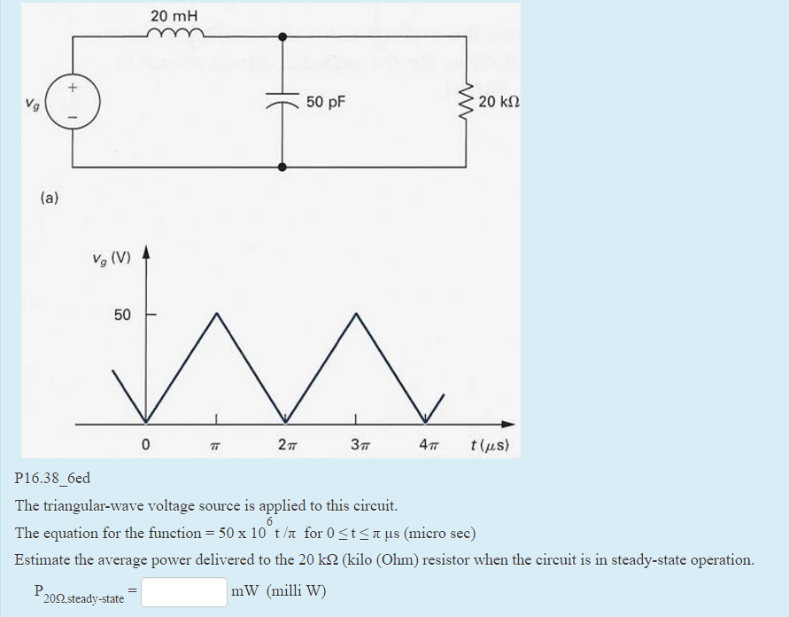 Solved: P16.3S_6ed The Triangular-wave Voltage Source Is A... | Chegg.com