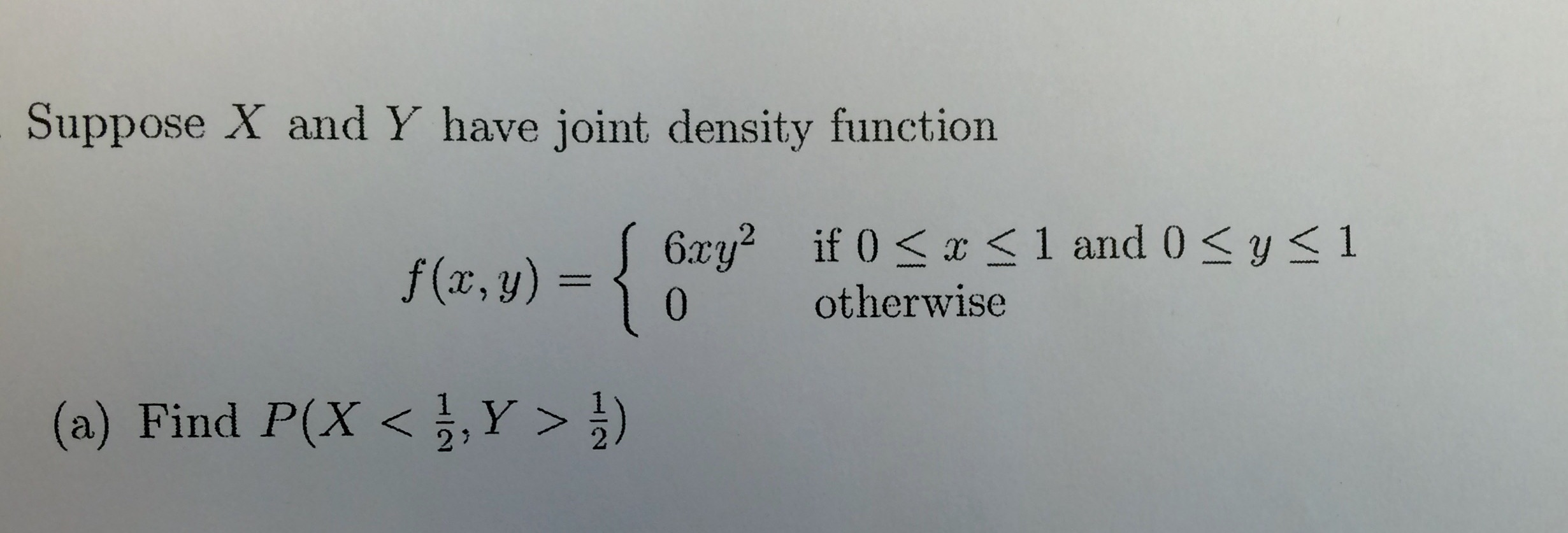 Solved Suppose X and Y have joint density function f(x,y) = | Chegg.com