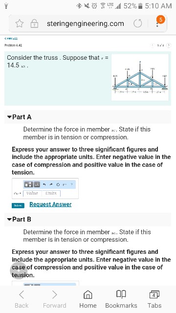 Solved steringengineering.com Consider the truss. Suppose | Chegg.com