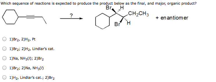 Solved Select the alkyne listed below that, upon treatment | Chegg.com