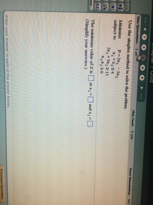 Solved Solve the linear programming problem using the | Chegg.com